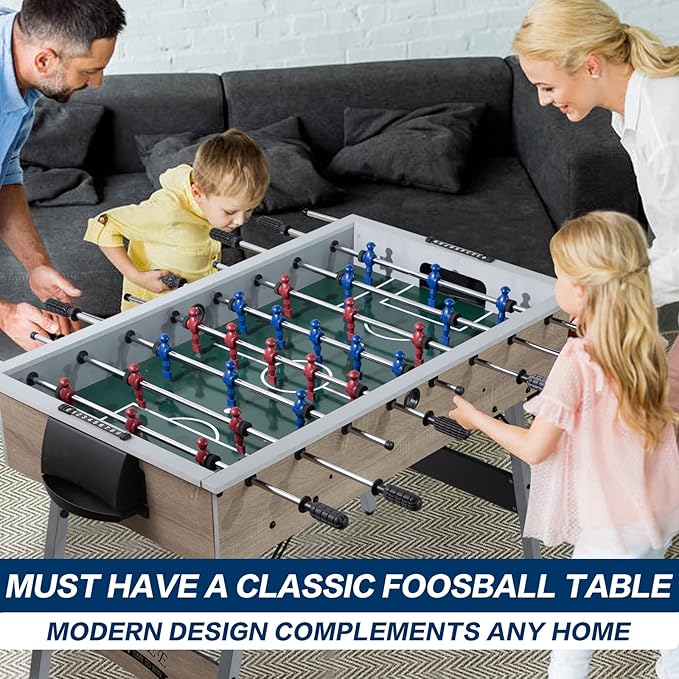 SUGIFT 48in Game Room Size Folding Foosball Table, Table Soccer Game w