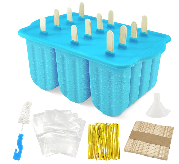 SUGIFT Popsicles Molds Silicone Popsicle Maker Homemade Ice Pop Mold I