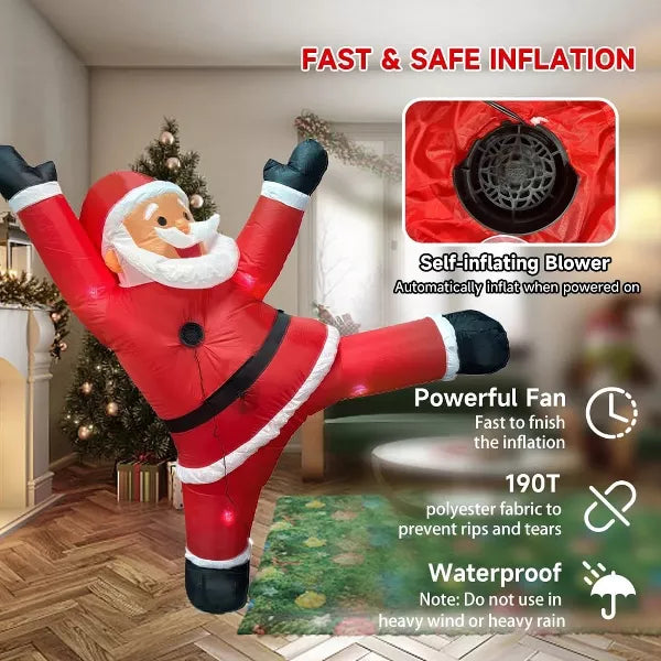 SUGIFT 5.9ft Christmas Inflatable Decorations Inflatables Climbing San