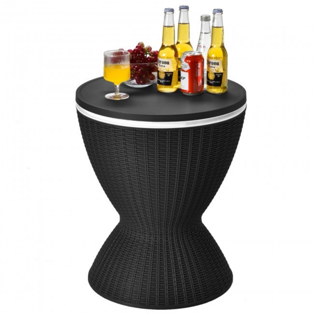 3-in-1 8 Gal. Patio Ice Cooler Bucket Cool Bar Side Table with Adjust ...