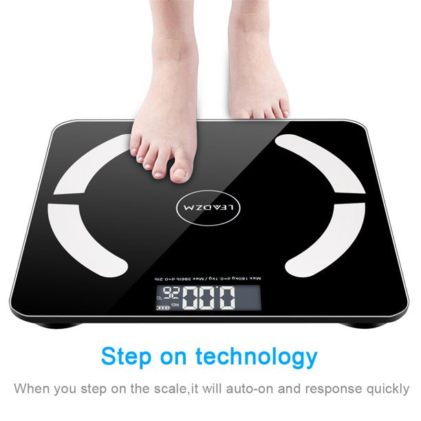 SUGIFT Bluetooth Smart Scale Digital Multifuction Body Fat Scale, Whit